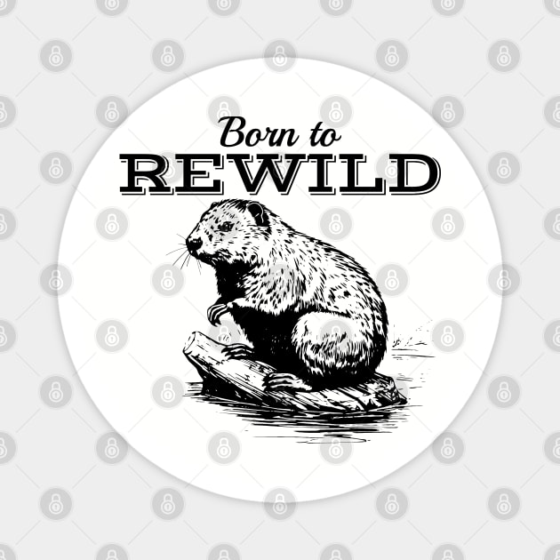 Beaver Rewilding Born to Rewild - Beaver Rewilding Born To Rewild - Magnet | TeePublic